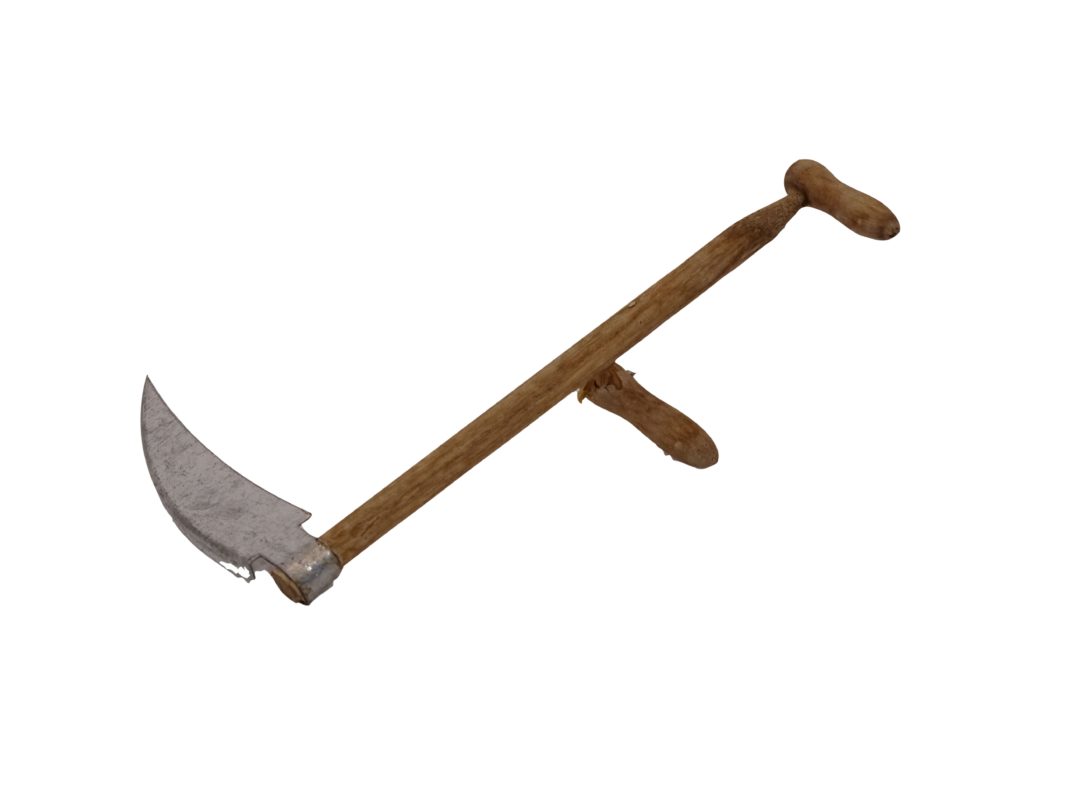 Krippenzubehör Sense 7,6cm aus Holz und Metall